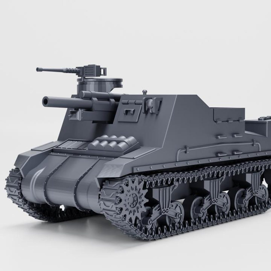 28mm World War 2-resin Printed Priest M7B1 105mm HMC With Sherman ...