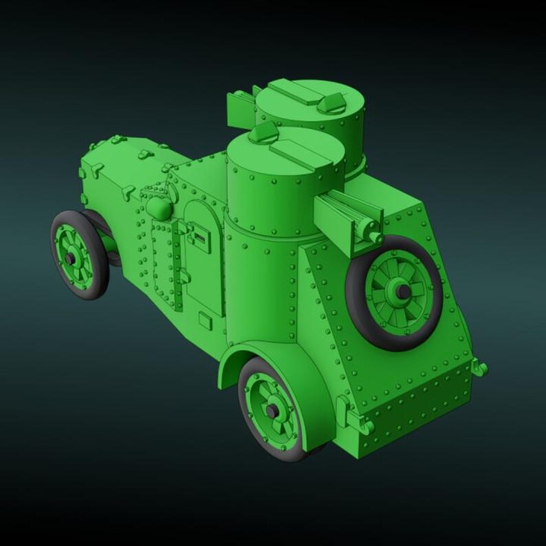 Izhorski-fiat Armoured Car (WW1, Russian Empire, 1917) - Etsy UK
