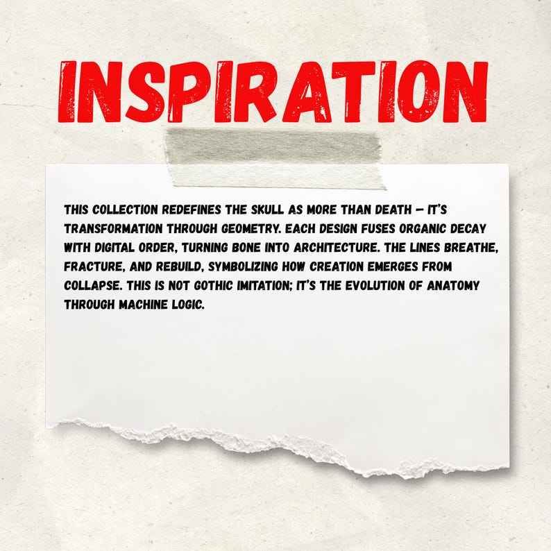 Cybersigilism Skull Procreate Stamps | Skeleton Tattoo Flash Bundle ...