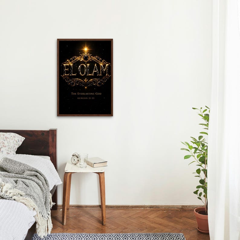 El Olam Wall Art | Everlasting God, Gold Christian Decor (instant ...