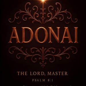 ADONAI Printable | the Lord, Master | Names of God | Luxury Christian ...
