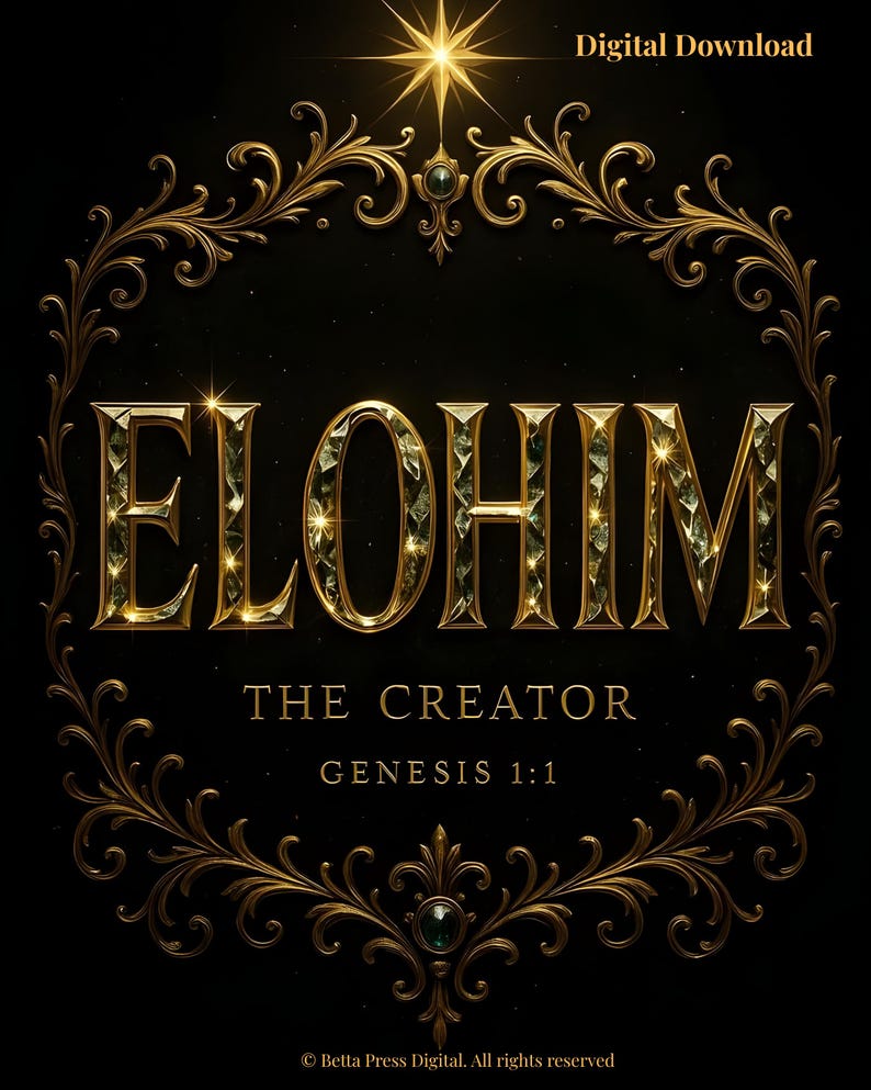 Elohim - the Creator Printable Wall Art (digital Download) - Etsy