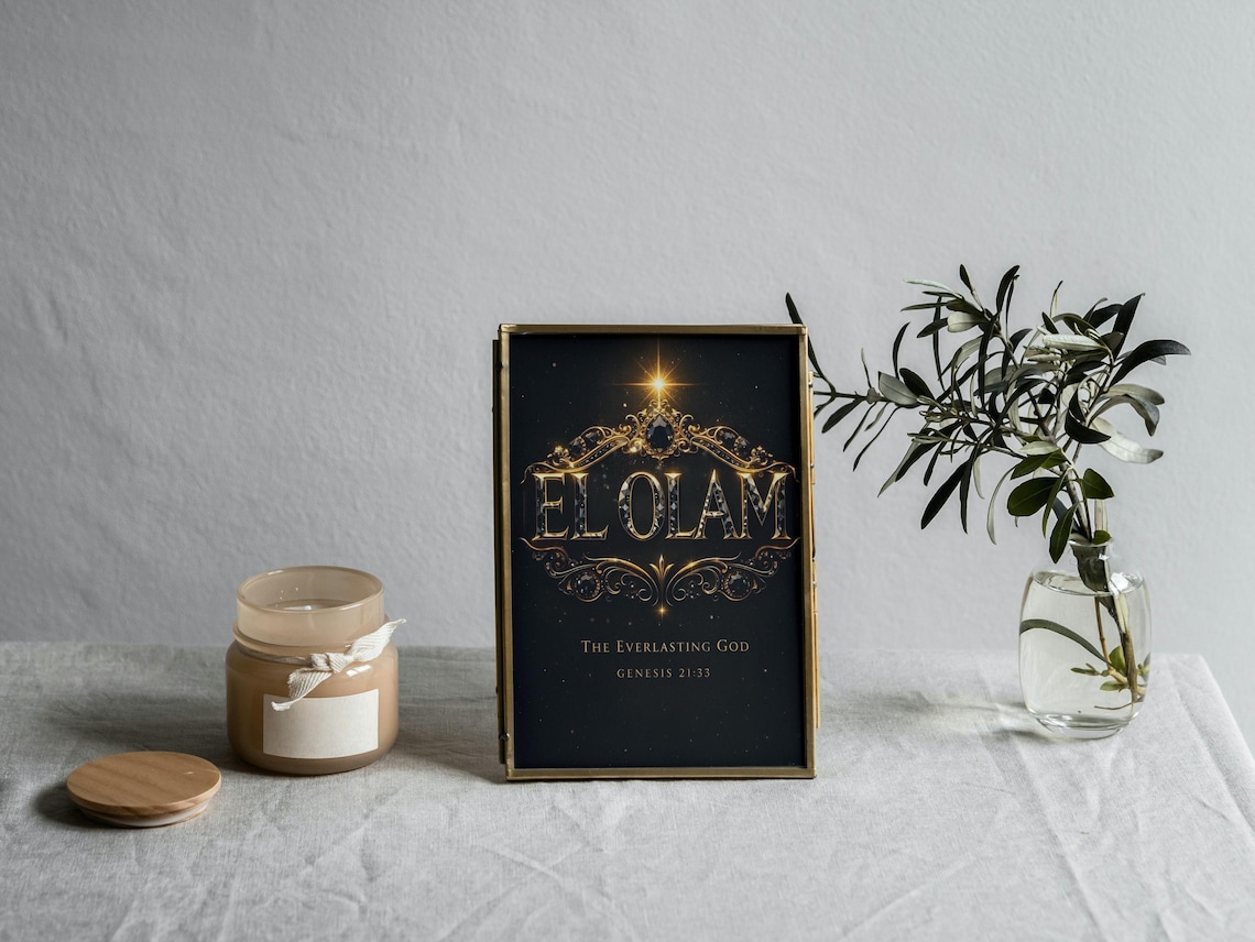 El Olam Wall Art | Everlasting God, Gold Christian Decor (instant ...