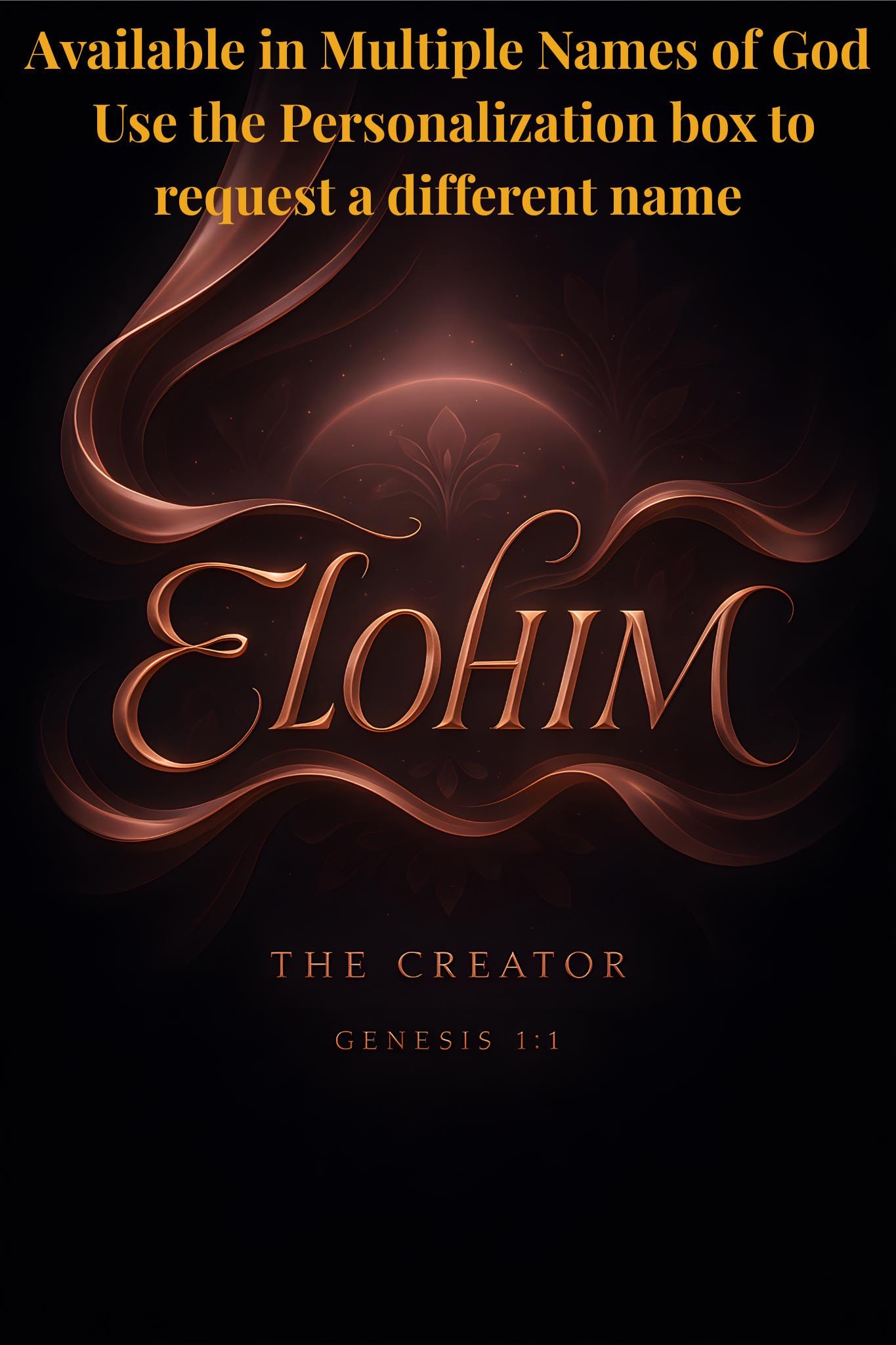 ELOHIM the Creator Print | Luxury Christian Wall Art (digital Download ...