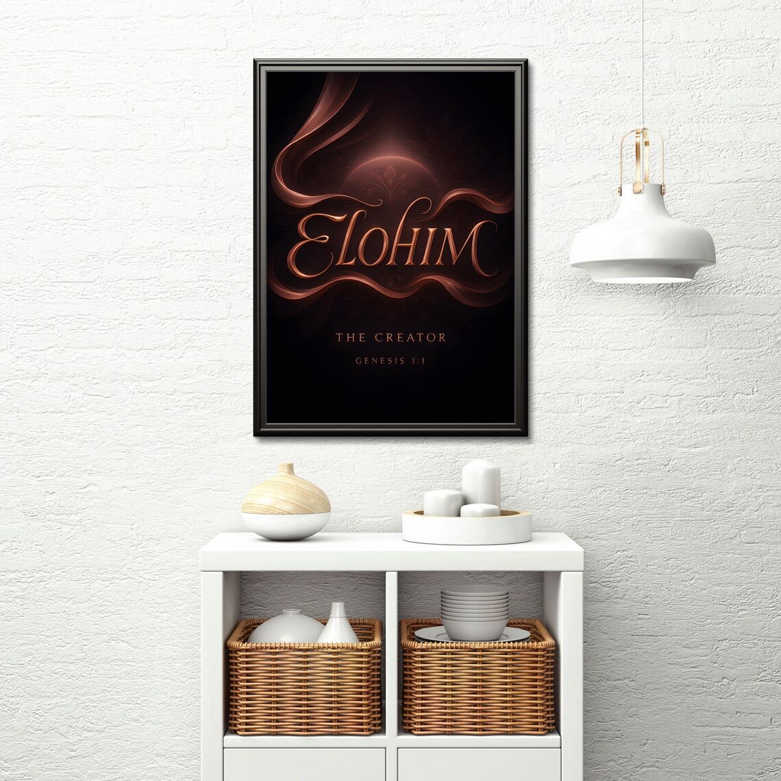 ELOHIM the Creator Print | Luxury Christian Wall Art (digital Download ...