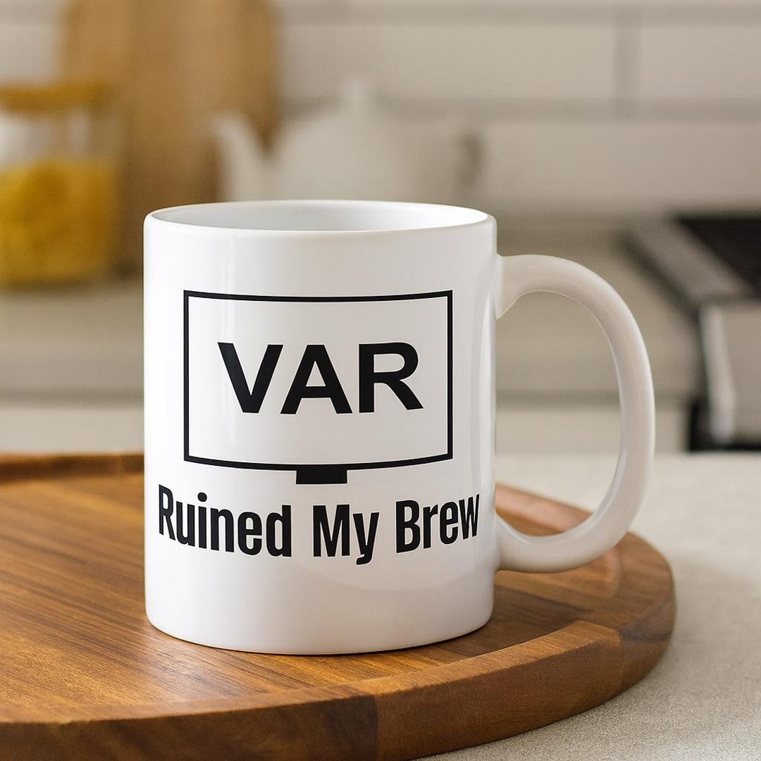 Funny Football Mug: VAR Ruined My Brew - Gift for Soccer Fans - Etsy UK