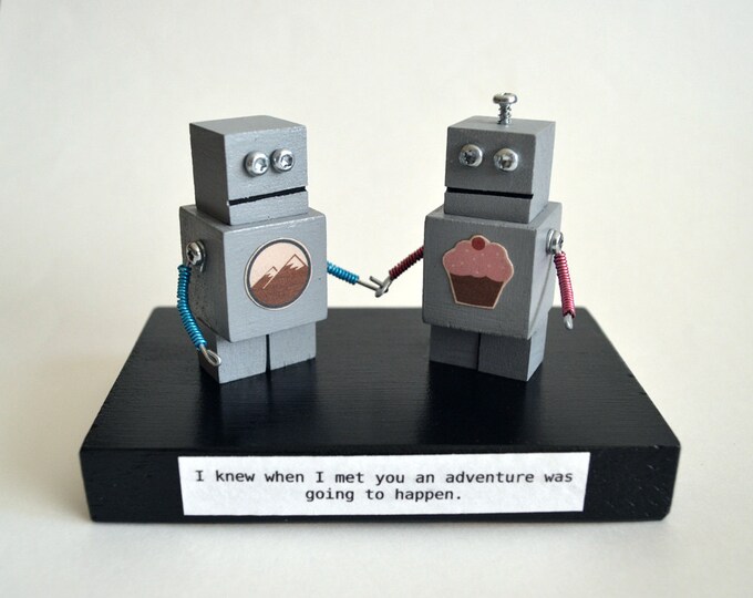 Custom Robot Art Sculpture, Personalized Geek Gift, Office Toy, Found ...