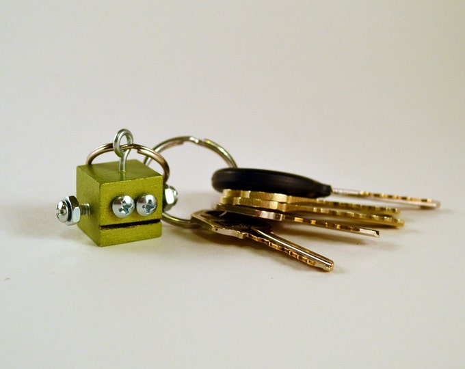 Robot Keychain, Modern Functional Art, Green Key Holder - Etsy