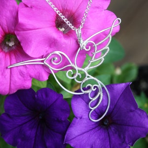 Wire Wrapped Hummingbird Pendant Template Pattern : Downloadable File ...