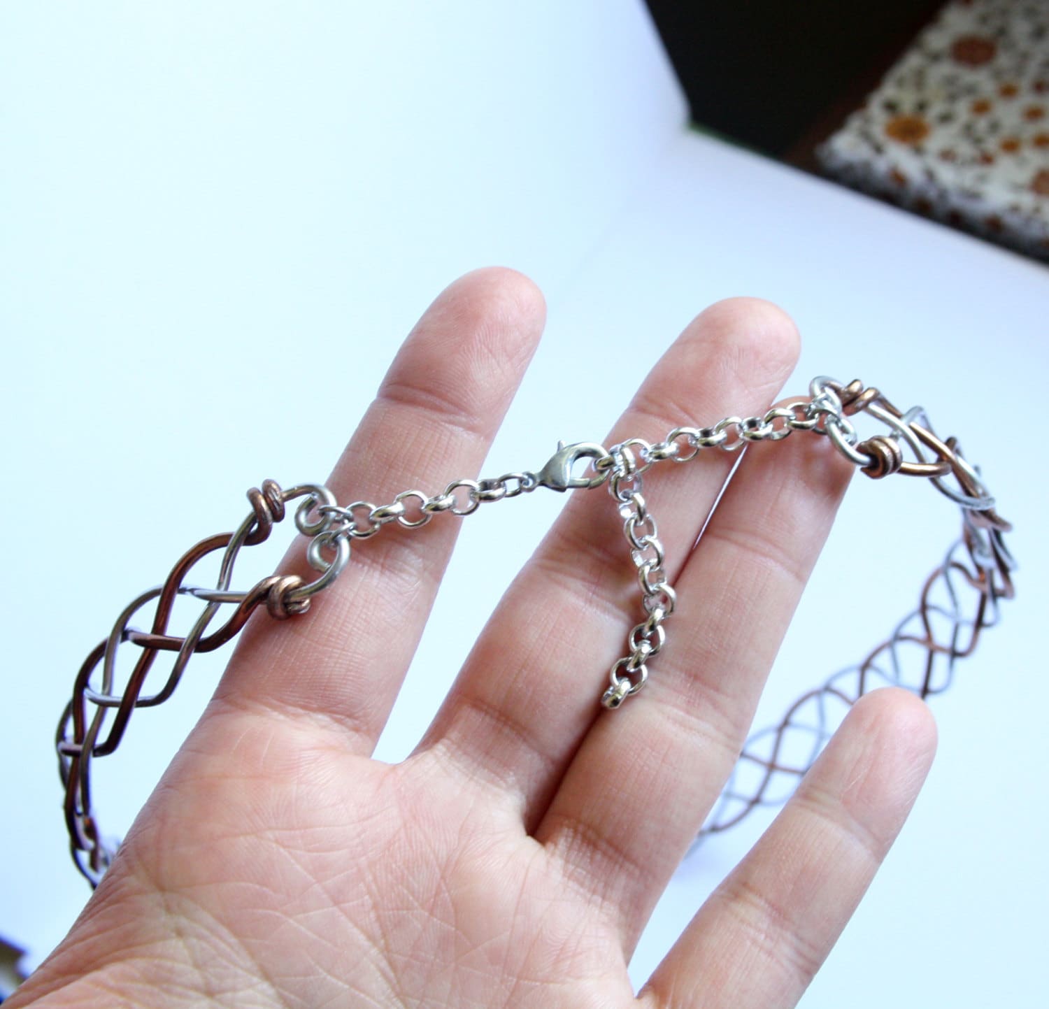 Celtic Braid Headband Circlet Two Tone Silver and Bronze - Etsy