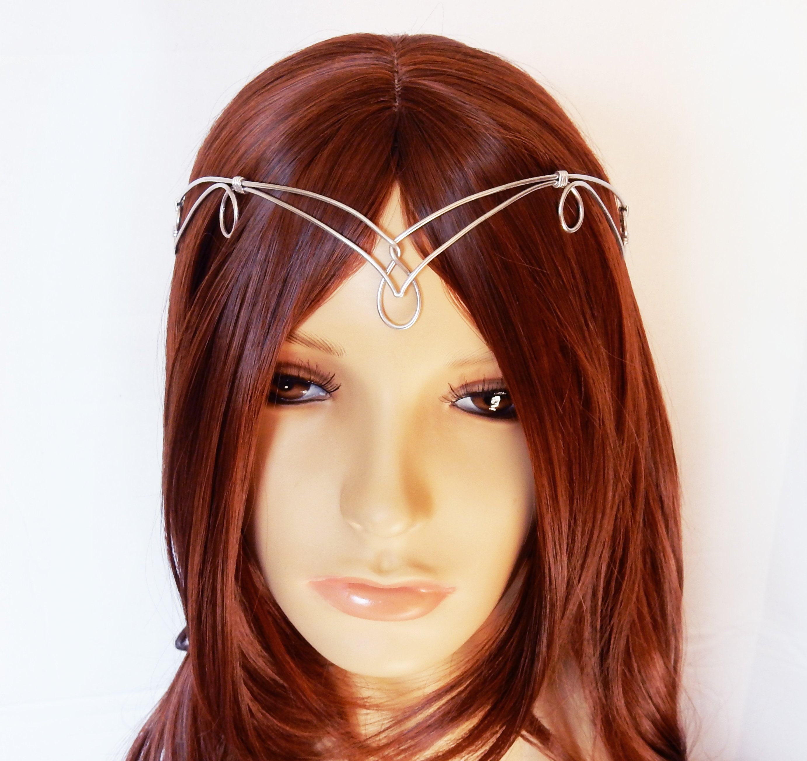 Silver Circlet Headpiece Elven Elvish Celtic Handfasting | Etsy