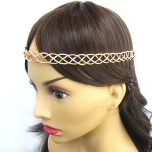 Celtic Braid Circlet - Two Tone Silver and Gold Aluminum Wire Headpiece ...