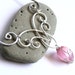 Elven Charm Necklace - Elegant Swirl Silver Wire Wrapped - Choice of ...