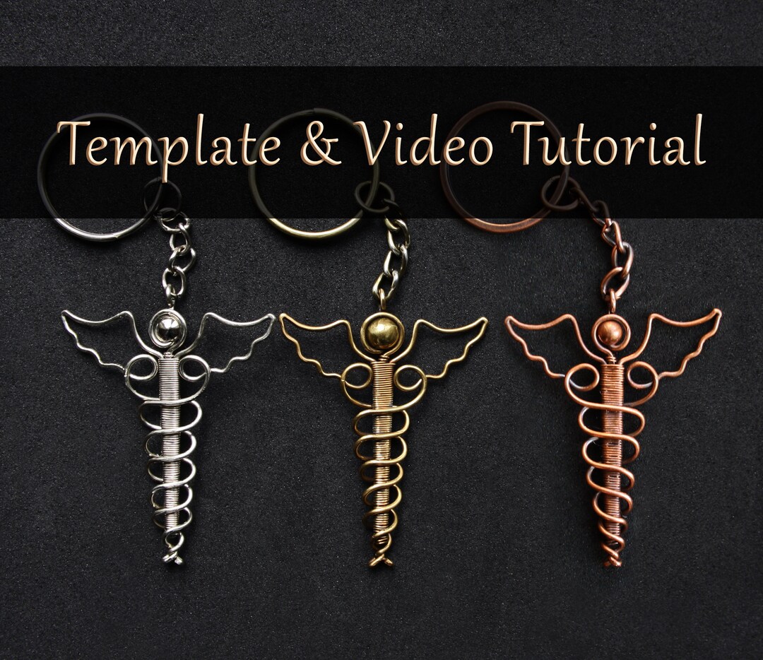 Wire Wrapped Caduceus Template : Downloadable File With Video Tutorial | Intermediate Wire ...