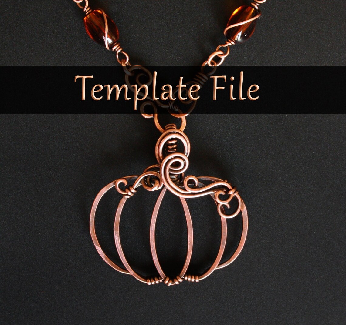 Wire Wrapped Pumpkin Pendant Template Pattern : Downloadable - Etsy