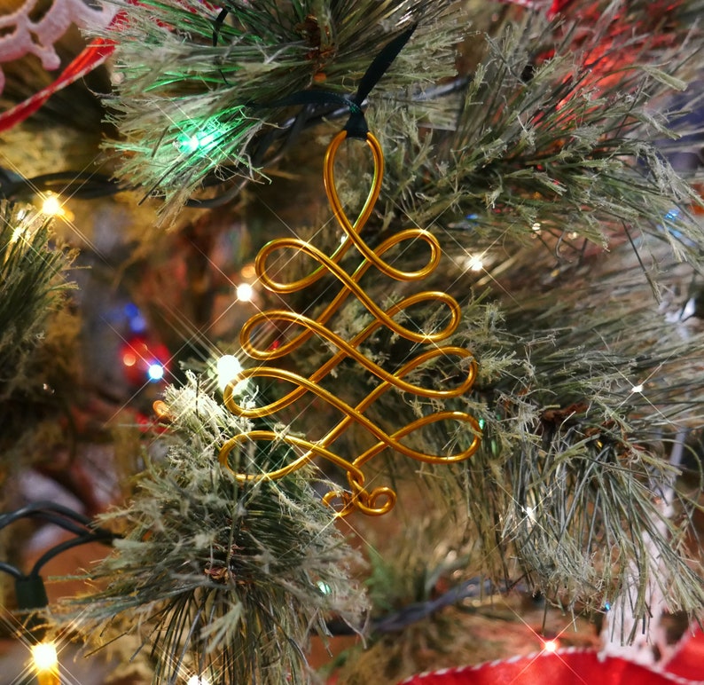 Celtic Christmas Tree Ornament - Handcrafted Holiday Gift - Cute Wire ...