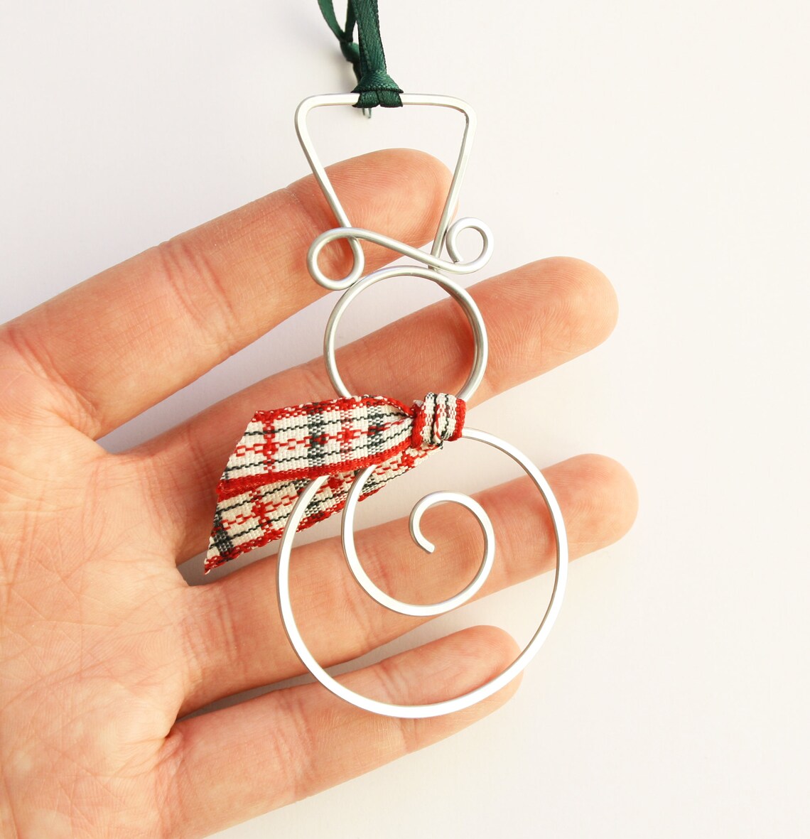 Wire Wrapped Snowman Christmas Tree Ornament Template Pattern | Etsy