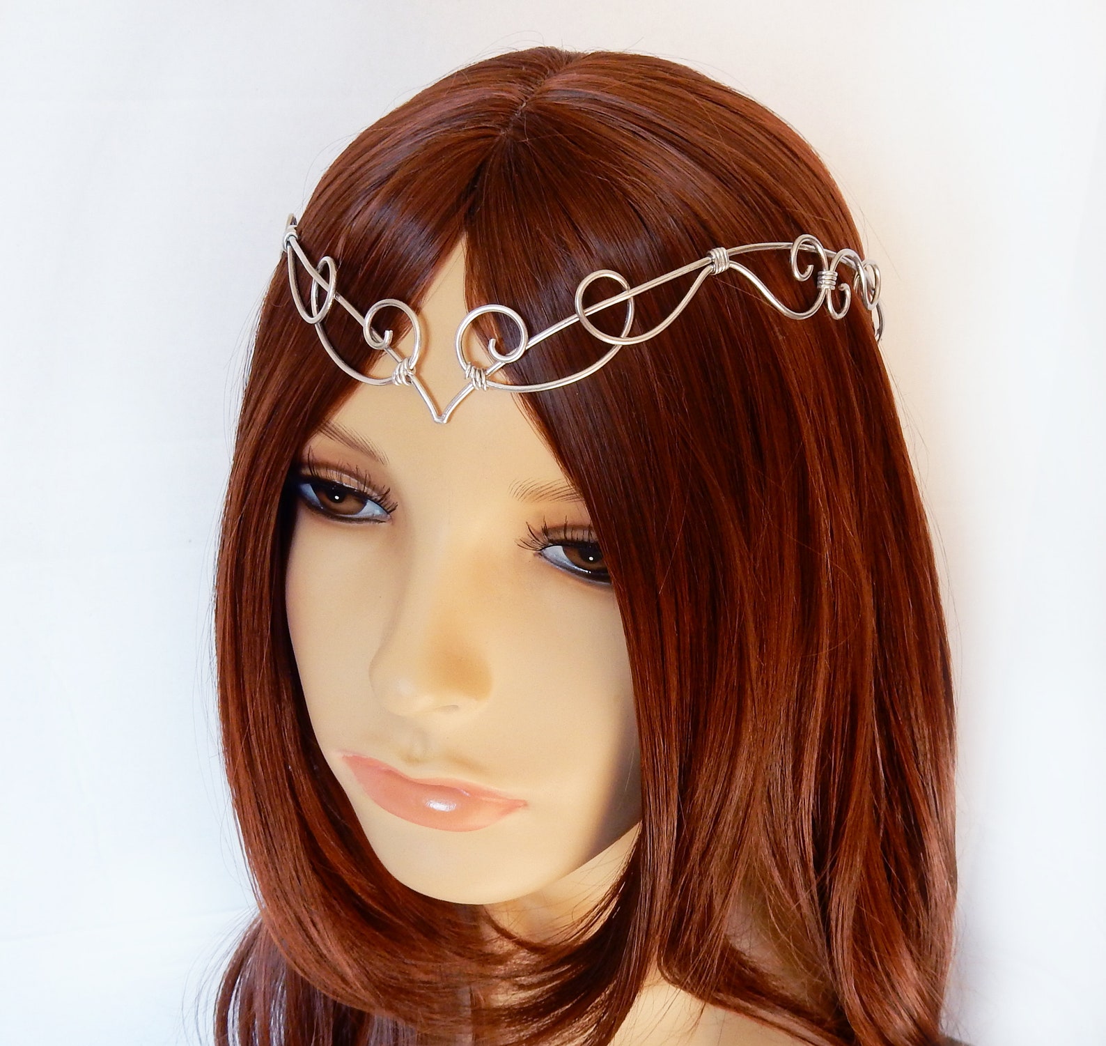 Silver Circlet Headpiece Elven Elvish Celtic Handfasting - Etsy