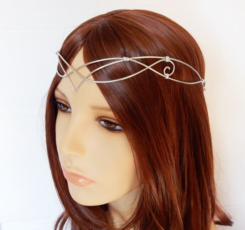Silver Circlet Headpiece Elven Elvish Celtic Handfasting | Etsy