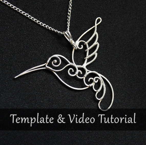 Wire Wrapped Hummingbird Pendant Template Pattern : - Etsy