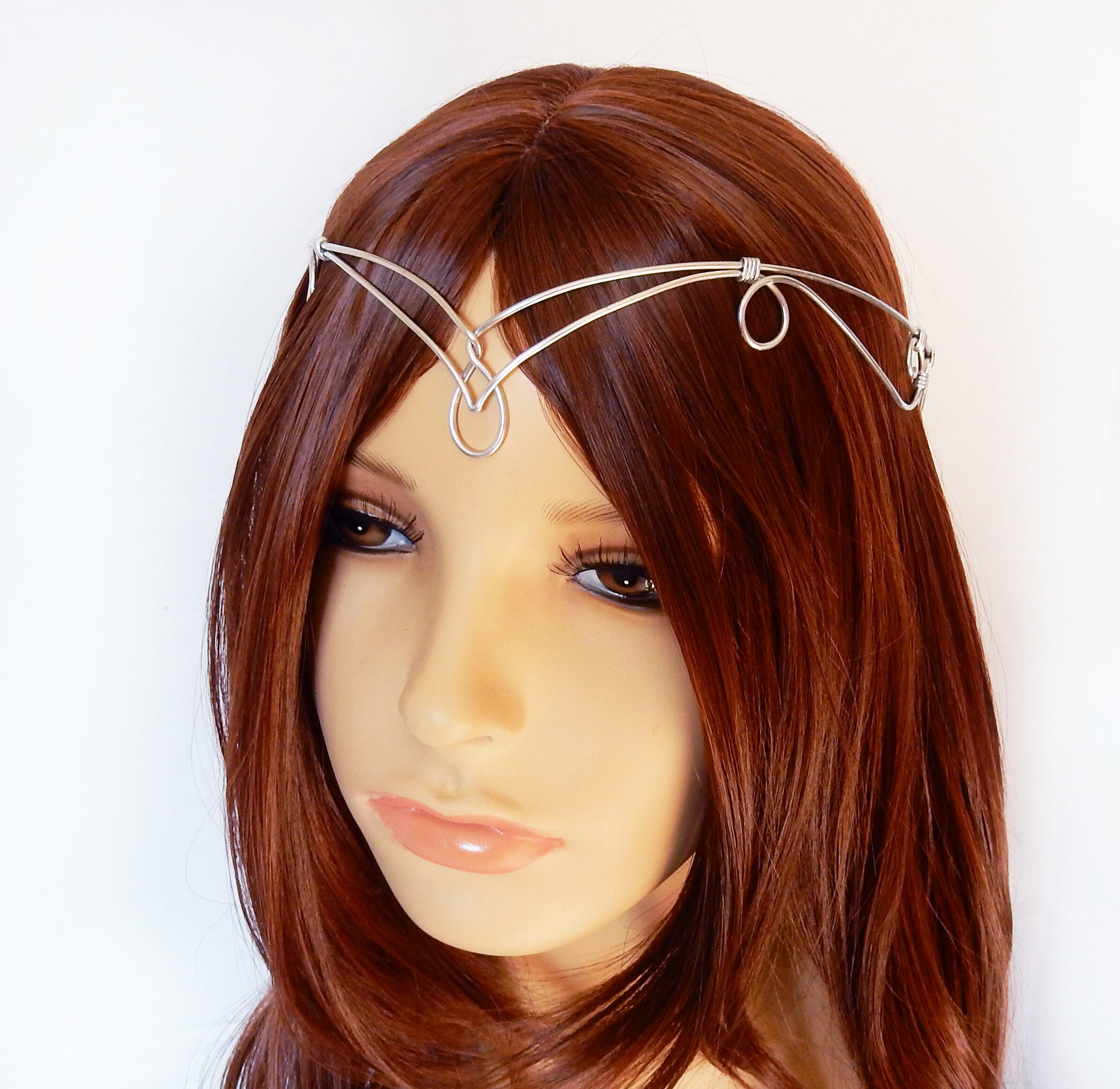 Silver Circlet Headpiece Elven Elvish Celtic Handfasting | Etsy