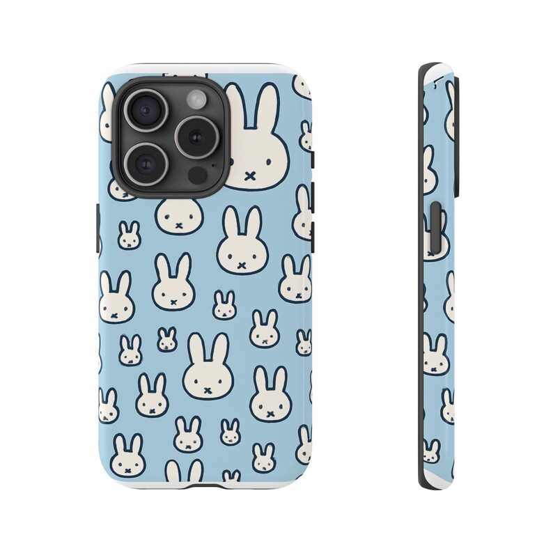 Cute Bunny Miffy Phone Case, Blue and White Bunny Miffy Phone Case - Etsy
