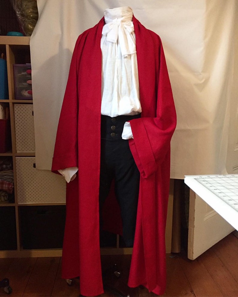 Mens 18th Century/ Regency / Federalist Era Banyan Crimson | Etsy Mens 18th Century/ Regency / Federalist Era Banyan Crimson | Etsy