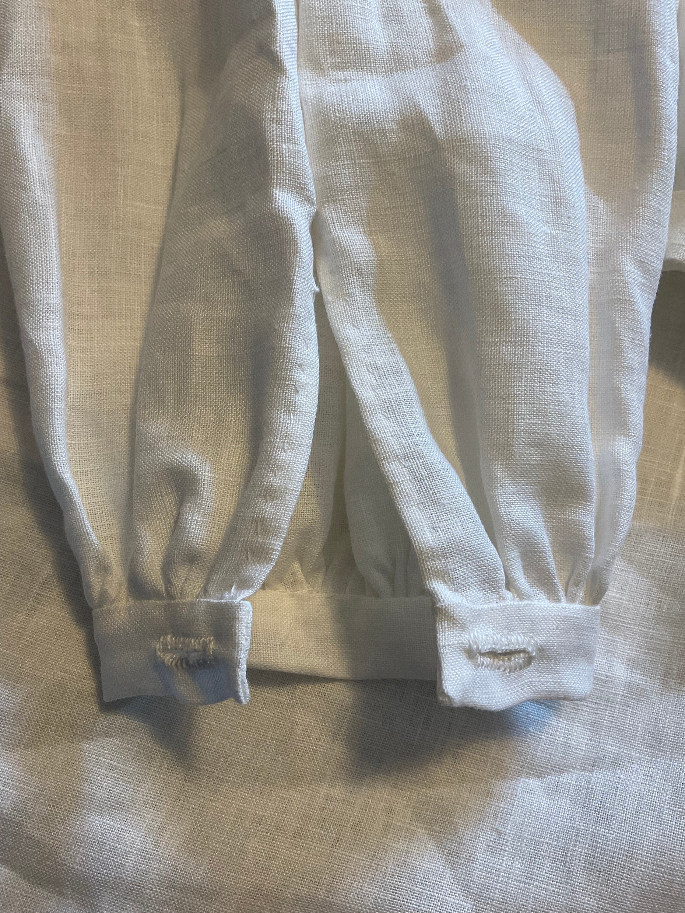 Mens 18th Century / Early 19th Century White Linen Shirt W/ Bosom ...