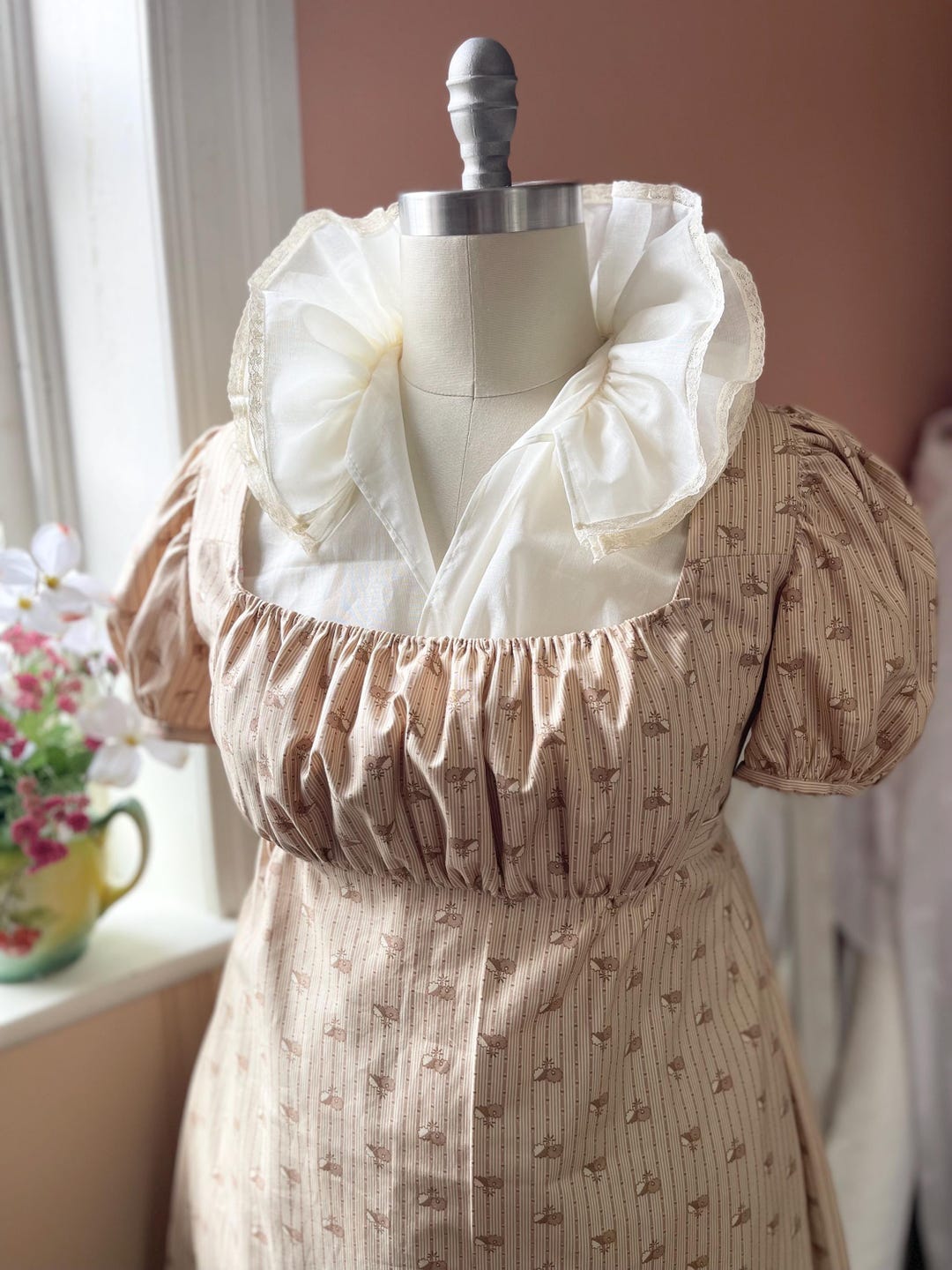 Early 19th Century Apron Front Gown 1800-1810 /jane Austen Regency Era ...