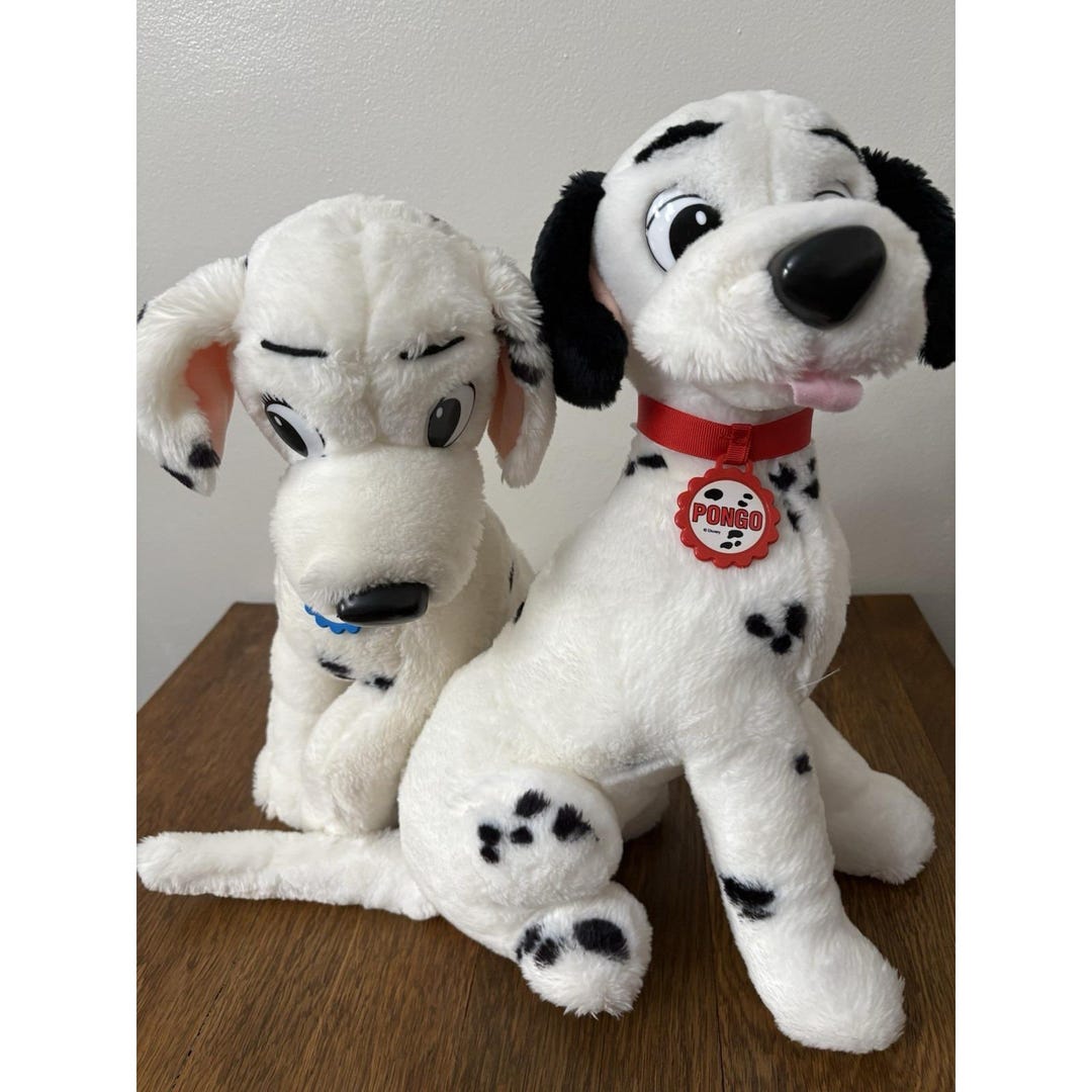 101 Dalmatians Mattel Inc 1991 Pongo and Perdita Plush Stuffed Animal ...