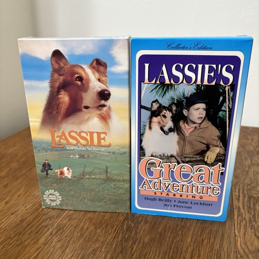 Lassie VHS Tapes Great Adventure and Best Friends Are Forever - Etsy