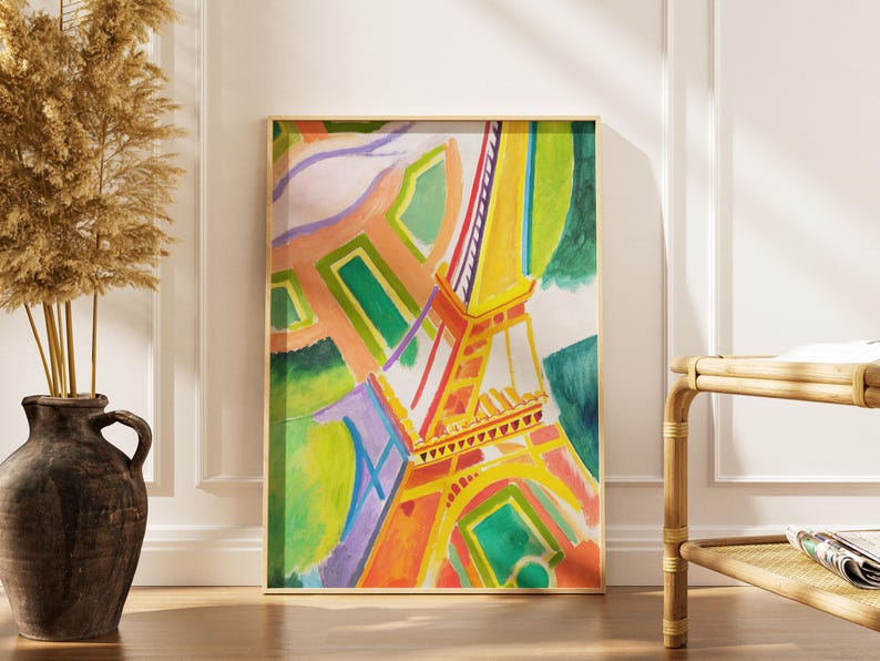 Robert Delaunay “eiffel Tower” Print | Vibrant Cubist Modern Art ...