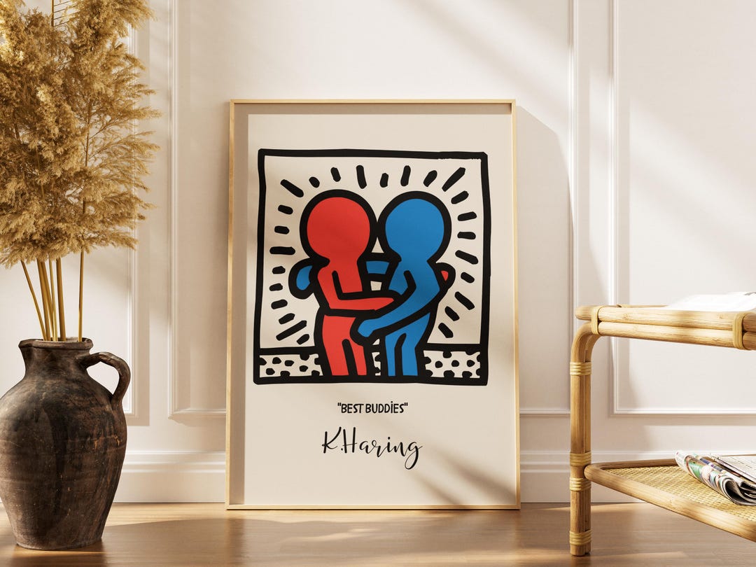 Best Buddies Pop Art Poster | Modern Friendship Wall Print | Colorful ...