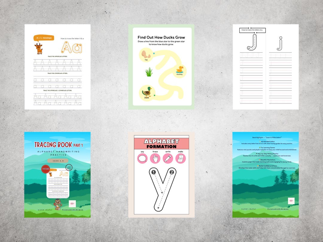 Alphabet Handwriting Practice Workbook , A–Z Letter Tracing Worksheets ...