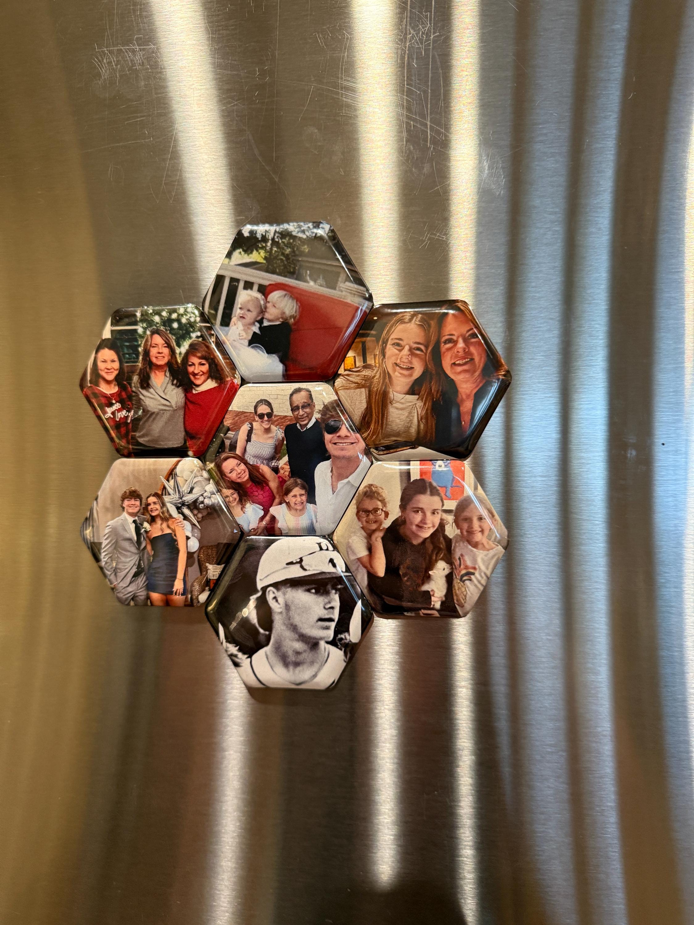 Custom Hexagon Photo Magnets | Personalized Picture Magnets Decor 2.25 ...
