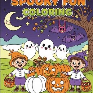 Kids Halloween Coloring Book Pages – Cute Ghosts, Pumpkins, Witch ...