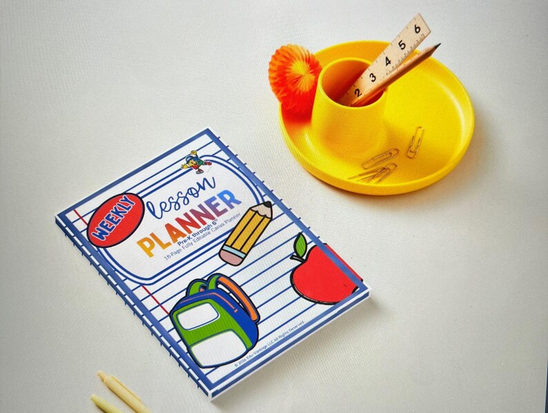 Weekly Lesson Planner | Editable Canva Template, Pre-k to 6th (digital ...