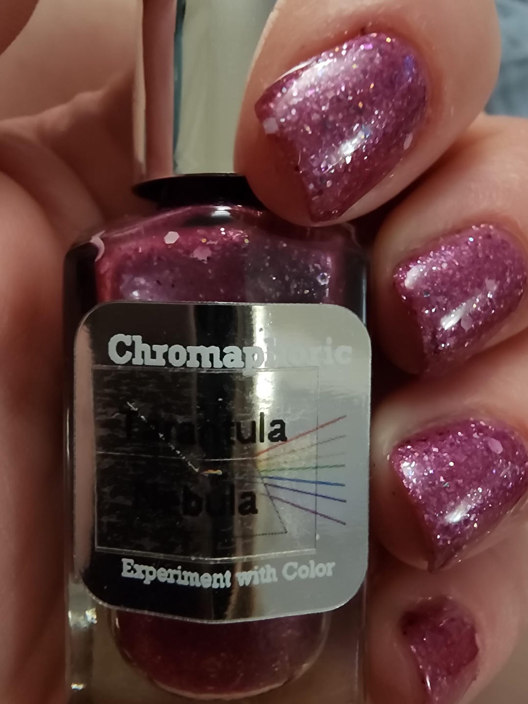 Tarantula Nebula Nail Polish- Magenta Base With Multiple Glitters and ...