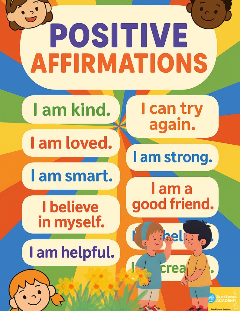 Positive Affirmations Worksheets for Kids | Tracing, Coloring ...