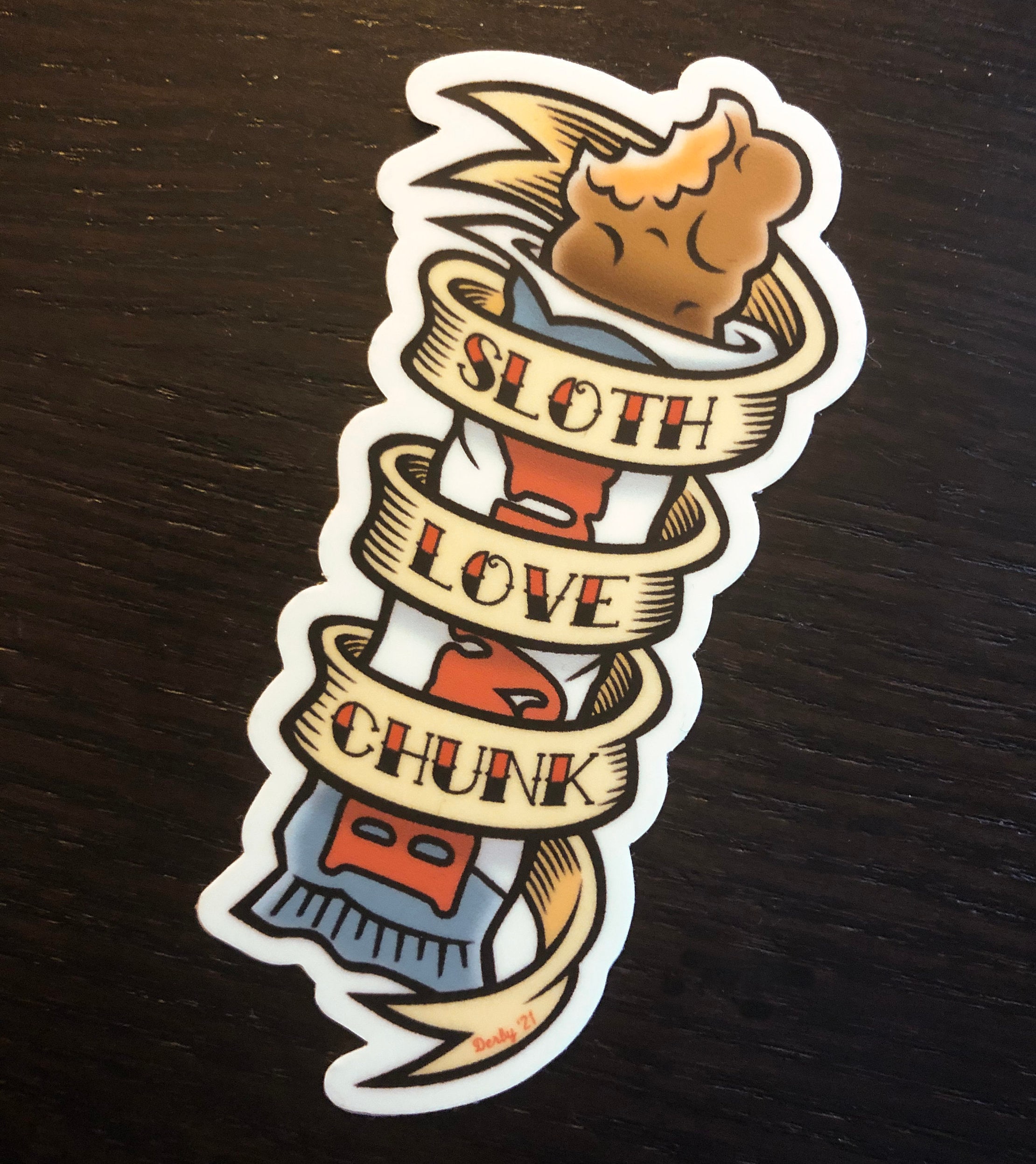 Sloth Love Chunk 1.5w X 3.5h Vinyl Sticker - Etsy