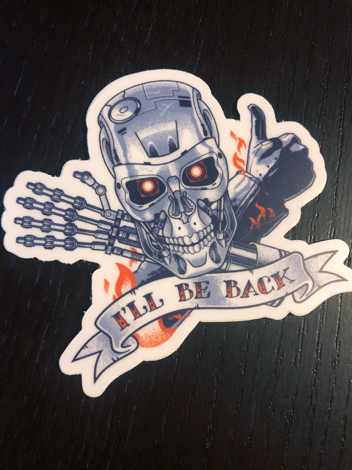 I'll Be Back 3" X 2.75" Vinyl Sticker - Etsy