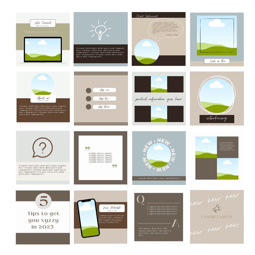 Instagram POSTS Templates | Instagram Template Canva | Small Business ...
