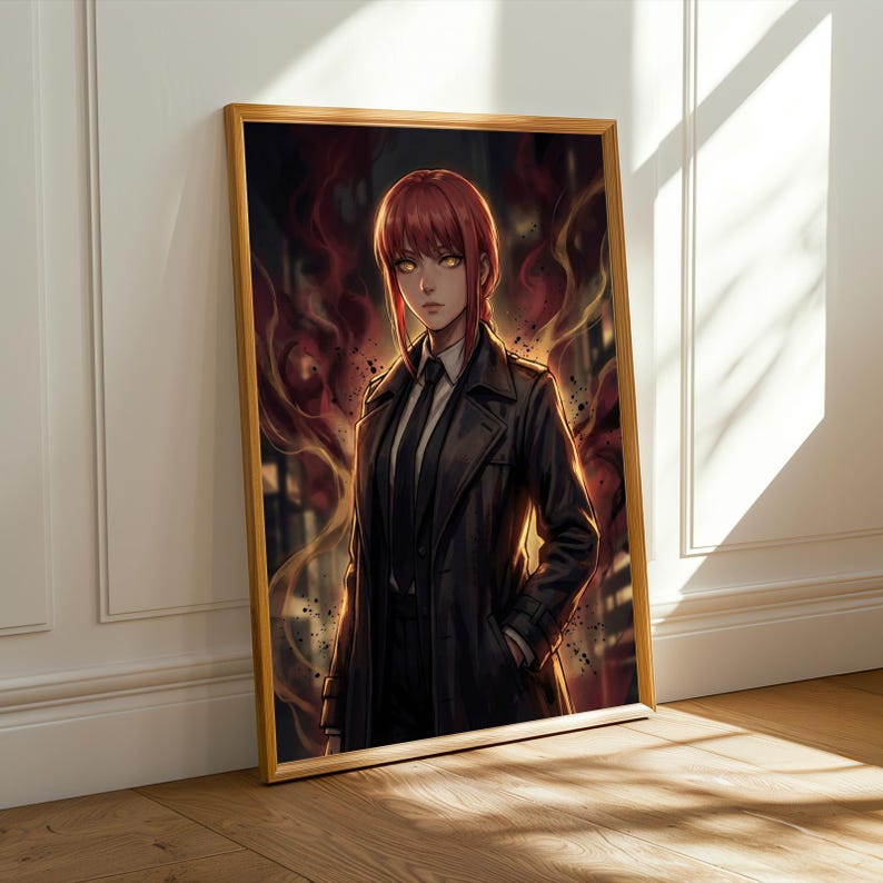 Makima Chainsaw Man Cinematic Poster, Dark Anime Print, Makima Fan Art ...