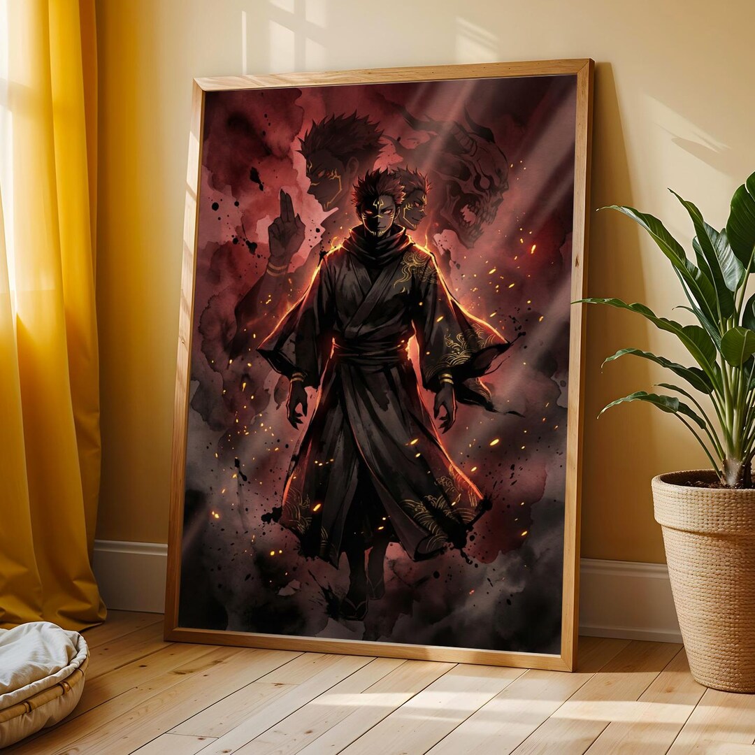 Sukuna Demon Form Poster Jujutsu Kaisen Wall Art, Dark Anime Print, JJK ...