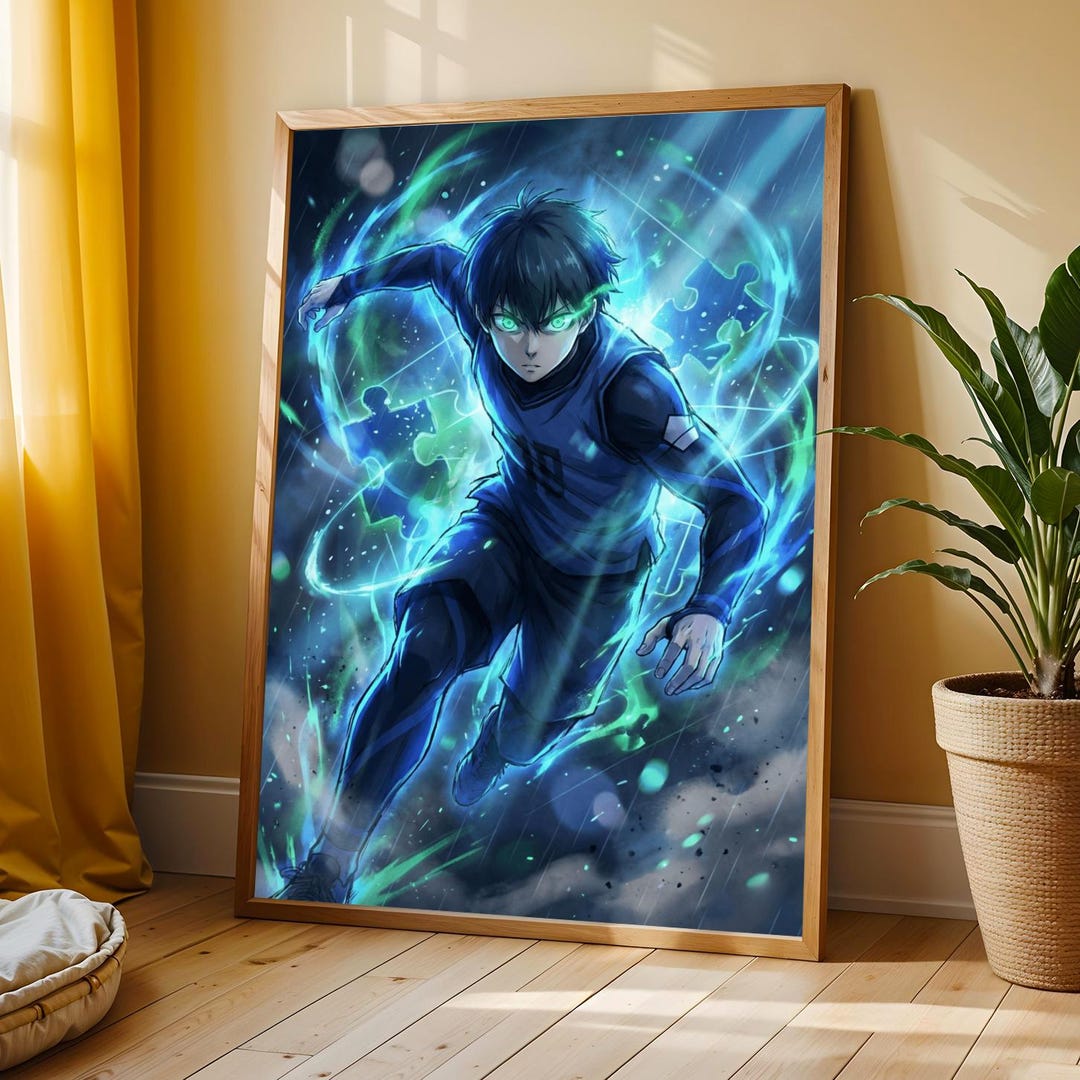 Blue Lock Isagi Sprint Anime Poster, Gamer Room Decor - Etsy