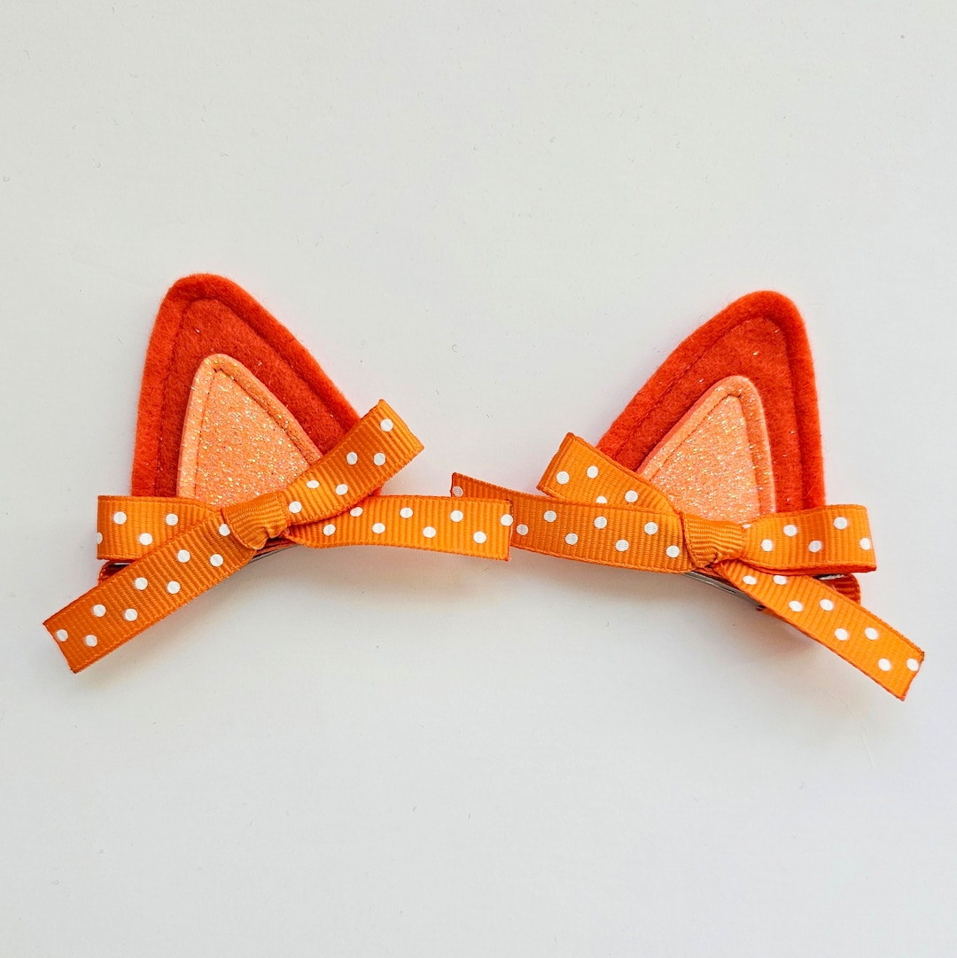 Orange Cat Ears or Dog Ears Halloween Costumes Dress up Customizable ...