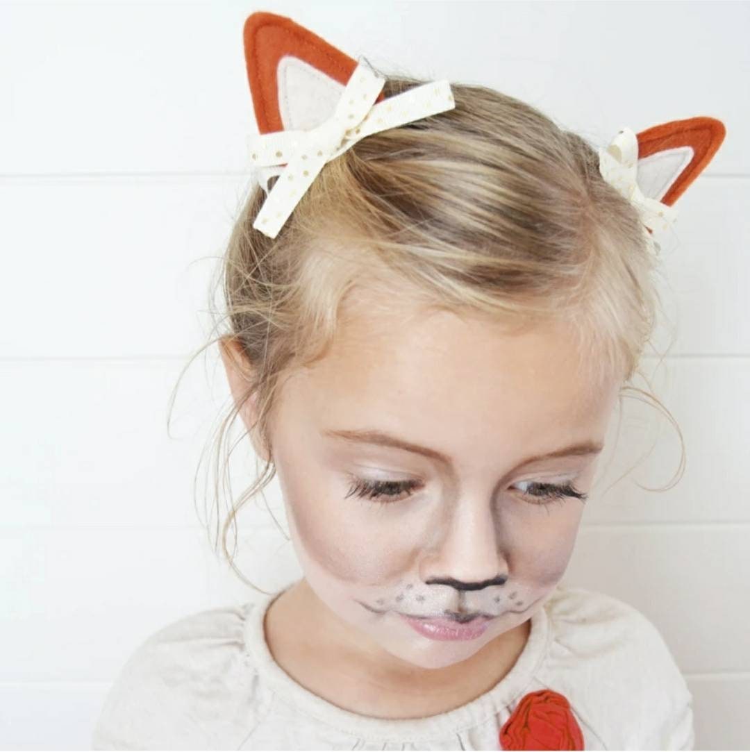 Fox Costume Fox Ears Hair Clips for Fox Halloween Costumes Dress up Set ...