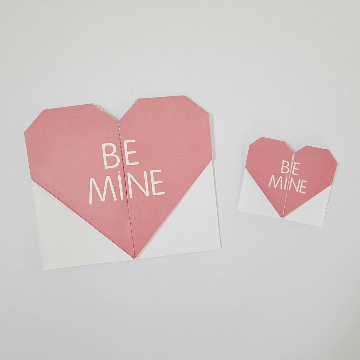 Printable Valentines Valentine's Day Cards DIY Origami | Etsy