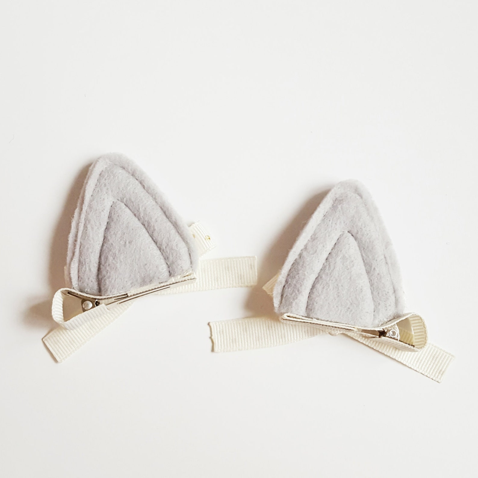 Wolf Costume Gray Wolf Ears Hair Clips for Wolf Gray Cat or | Etsy