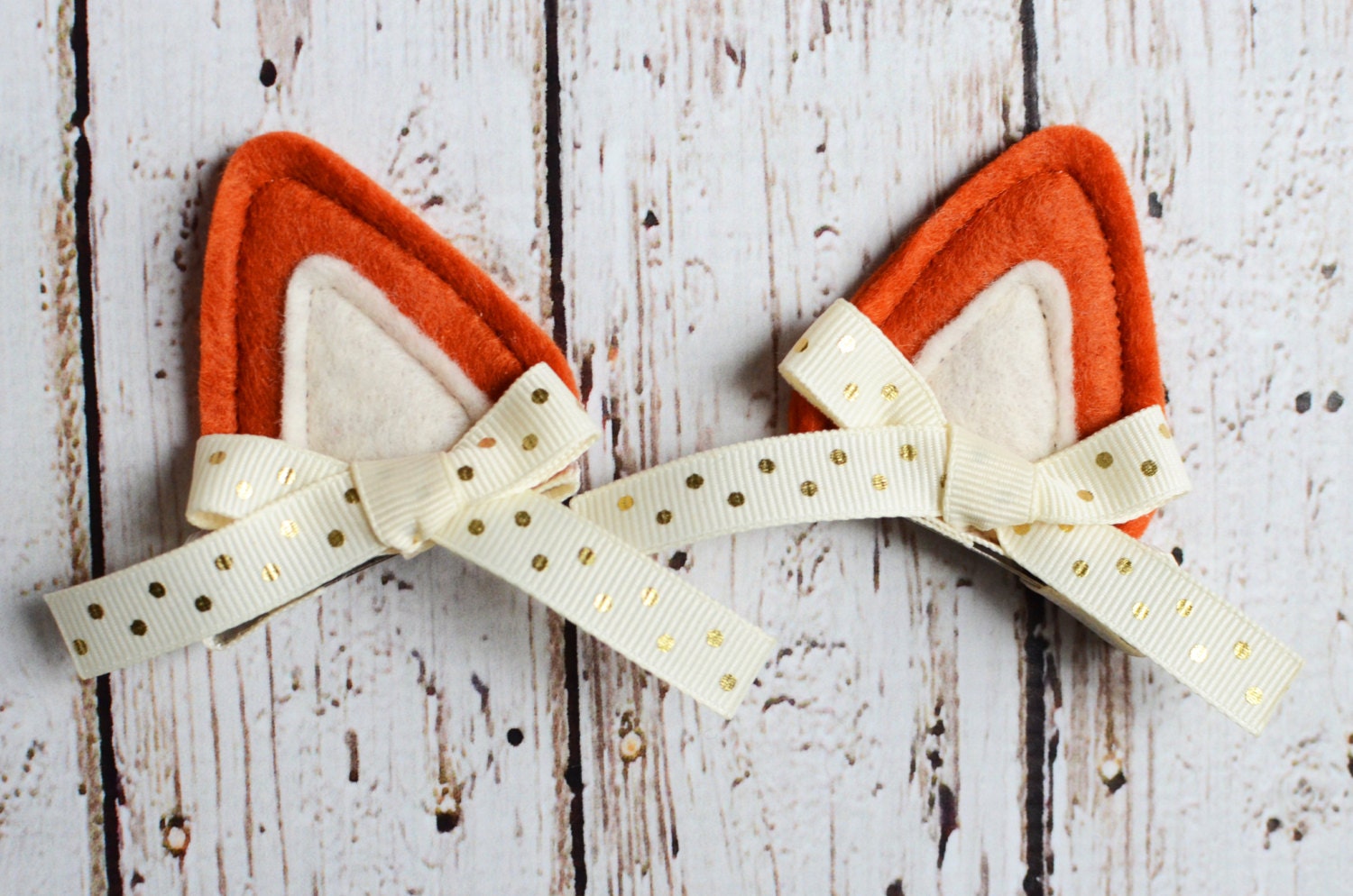 Fox Costume Fox Ears Hair Clips for Fox Halloween Costumes | Etsy